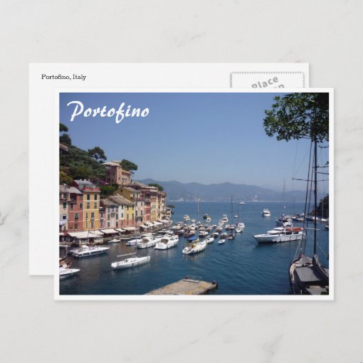 portofino harbour postcard | Zazzle