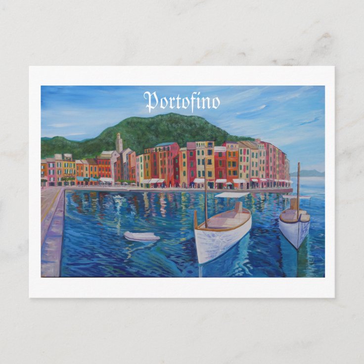 Portofino Mediterranean Pearl Of Italian Riviera Postcard | Zazzle