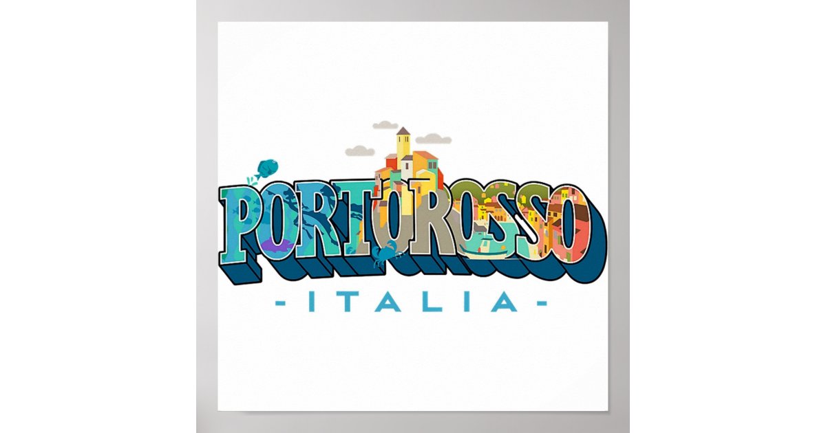 Portorosso Italia Logo Poster | Zazzle