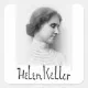 Portrait and signature of Hellen Keller Square Sticker | Zazzle