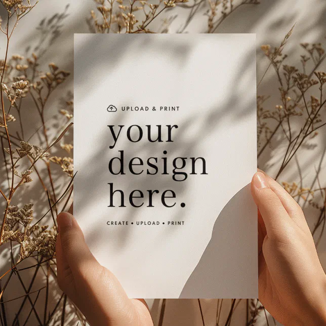 Portrait Card Your Design Upload 5" x 7" | Zazzle