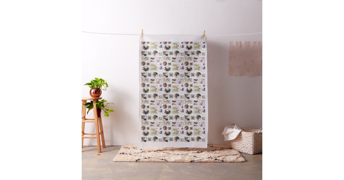 Portrait Gallery Frames with Personalized Photos Fabric | Zazzle