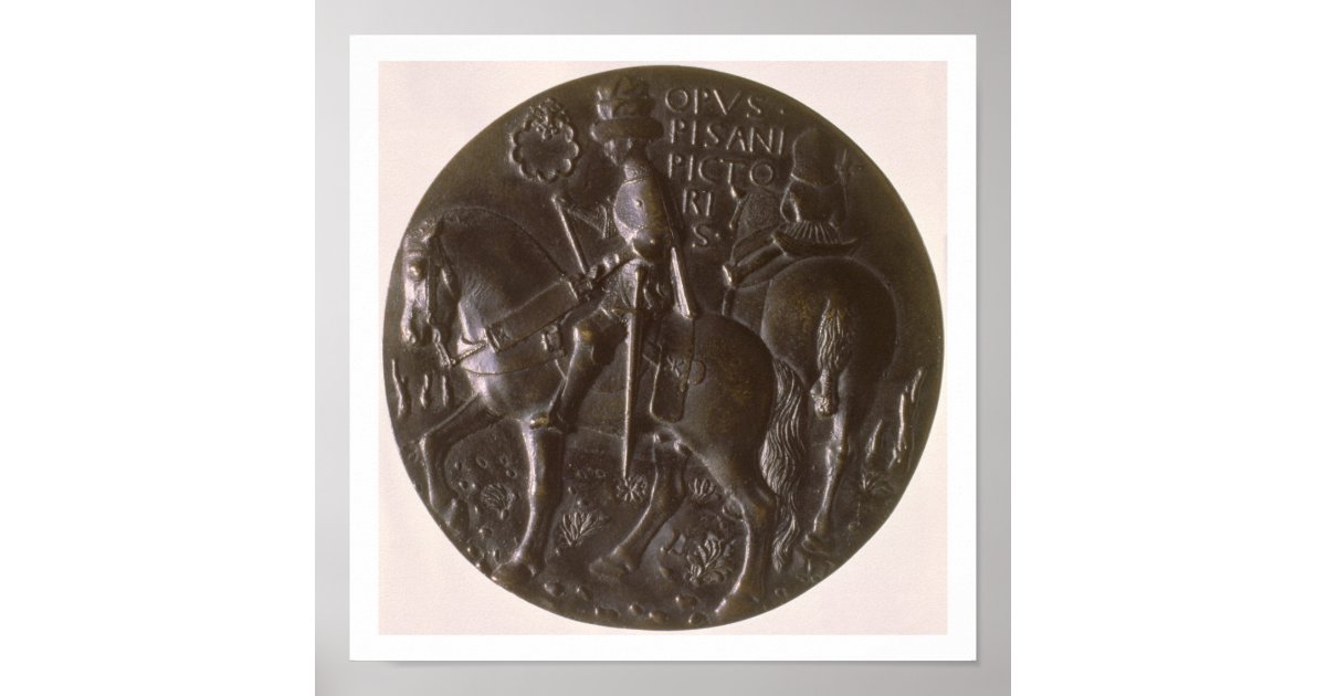 Portrait medal, reverse depic poster | Zazzle
