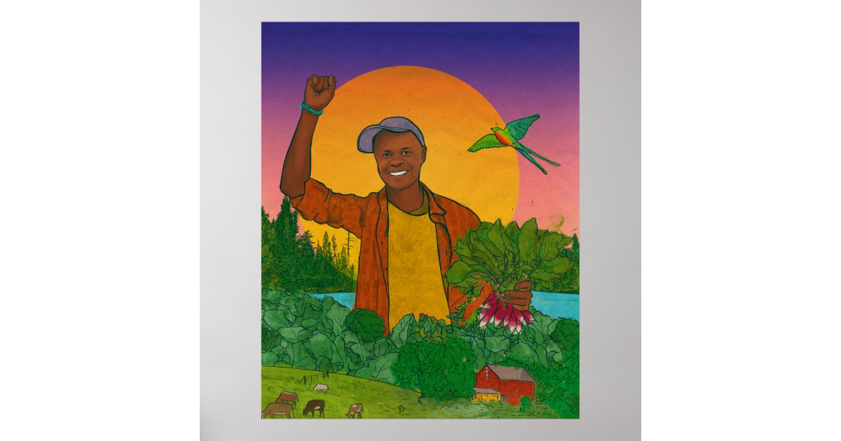 Portrait: Moses Momanyi, Dawn2Dusk Farm& Kilimo MN Poster | Zazzle