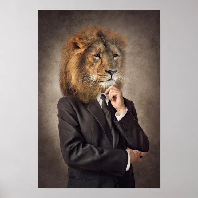 Portrait of A Lion Poster | Zazzle