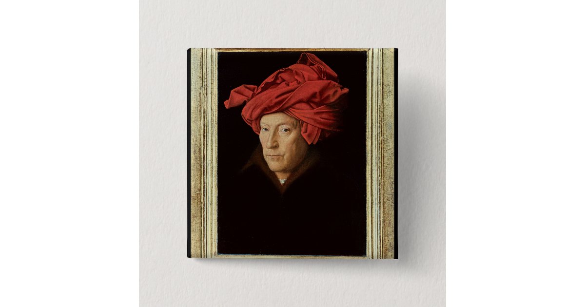 Portrait of a Man, 1433 (oil on oak) (see also 422 Pinback Button | Zazzle