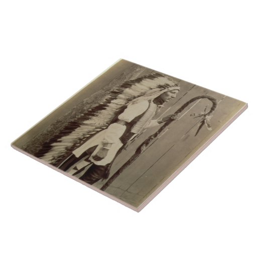 Portrait of a Native American from 'Buffalo Bill's Ceramic Tile | Zazzle