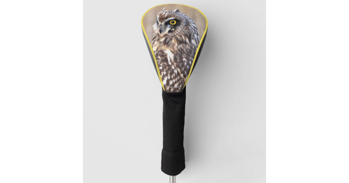 Portrait of a Short-Eared Owl Golf Head Cover | Zazzle