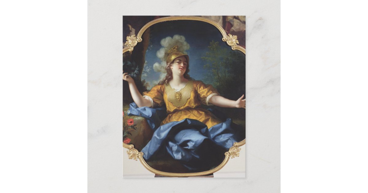 Portrait of a Woman as Minerva, 1730 Postcard | Zazzle