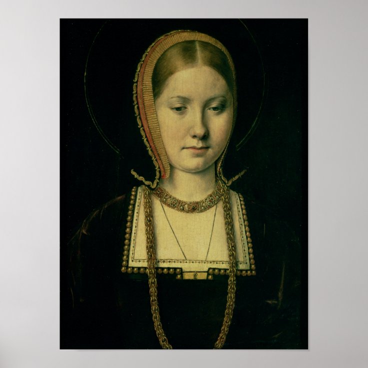 Portrait of a woman, possibly Catherine of Aragon Poster | Zazzle