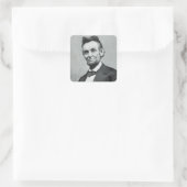 Portrait of Abe Lincoln 1 Square Sticker | Zazzle