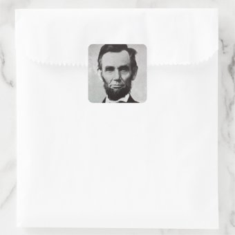 Portrait of Abe Lincoln 2 Square Sticker | Zazzle