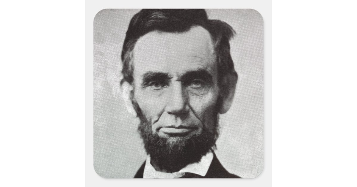 Portrait of Abe Lincoln 2 Square Sticker | Zazzle