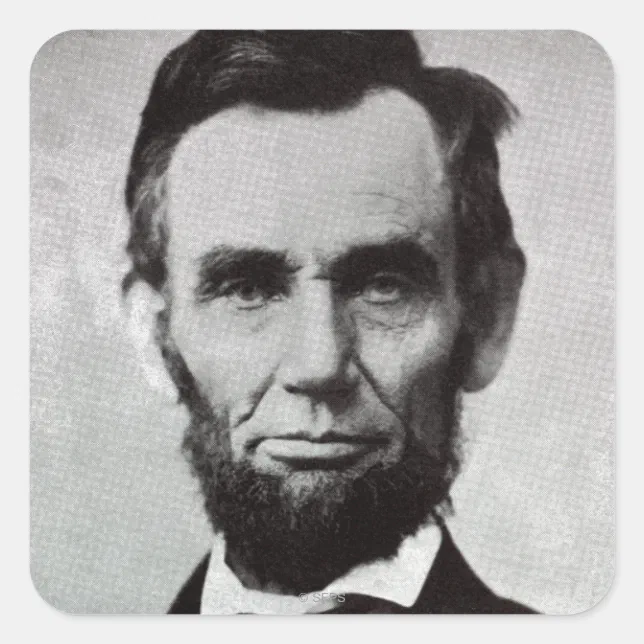 Portrait of Abe Lincoln 2 Square Sticker | Zazzle