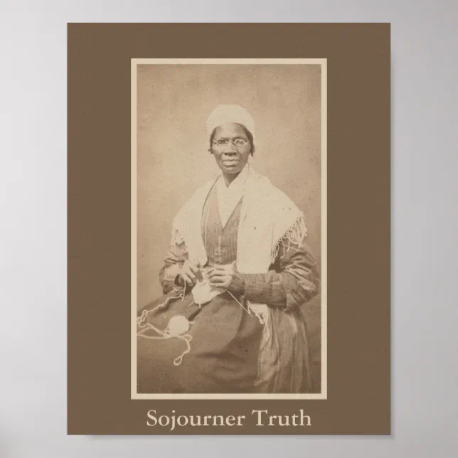 Portrait of Abolitionist Sojourner Truth Poster | Zazzle