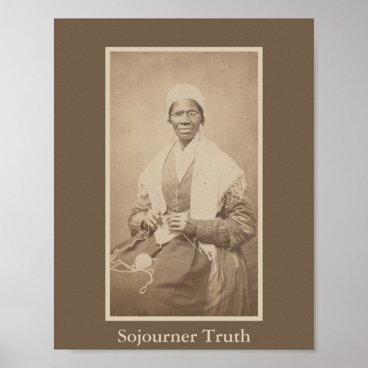 Portrait of Abolitionist Sojourner Truth Poster | Zazzle