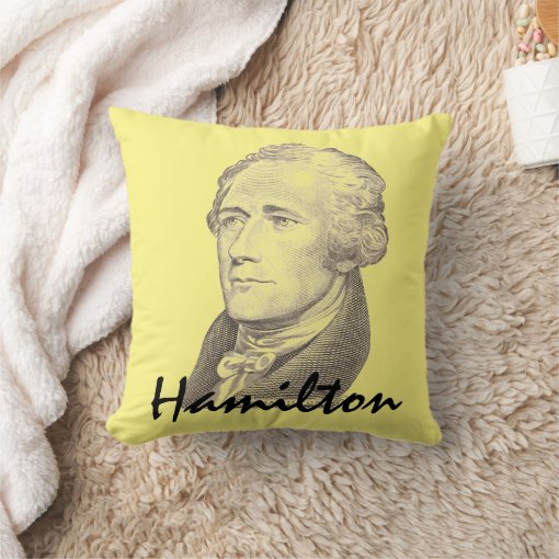 Portrait of Alexander Hamilton Throw Pillow | Zazzle