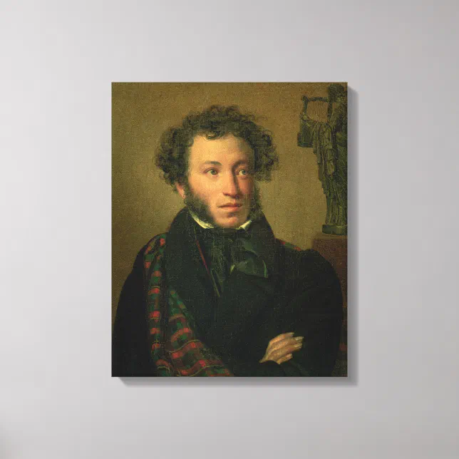 Portrait of Alexander Pushkin, 1827 Canvas Print | Zazzle