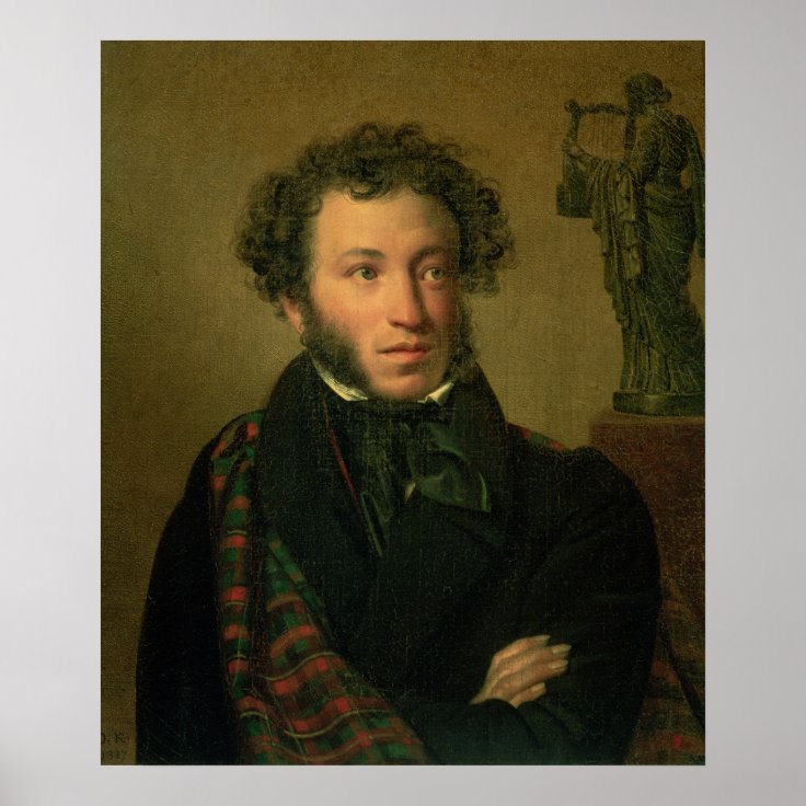 Portrait of Alexander Pushkin, 1827 Poster | Zazzle