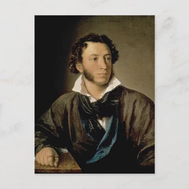 Portrait of Alexander Pushkin Postcard | Zazzle