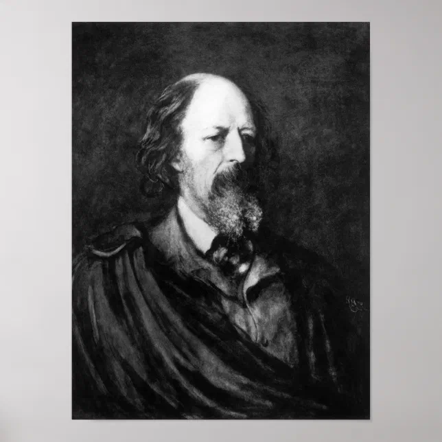 Portrait of Alfred, Lord Tennyson c.1860s Poster | Zazzle