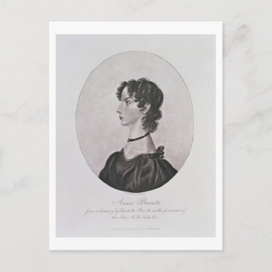 Portrait of Anne Bronte (1820-49) from a drawing i Postcard | Zazzle.com