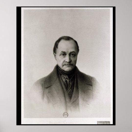 Portrait of Auguste Comte , French philosopher Poster | Zazzle.com