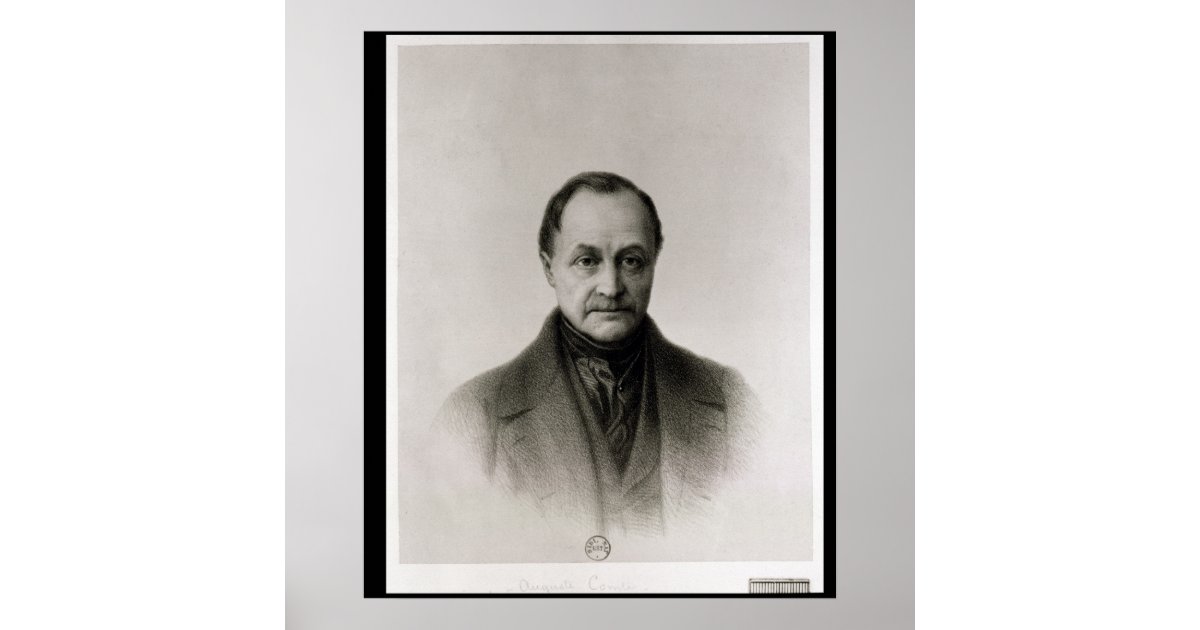Portrait of Auguste Comte , French philosopher Poster | Zazzle