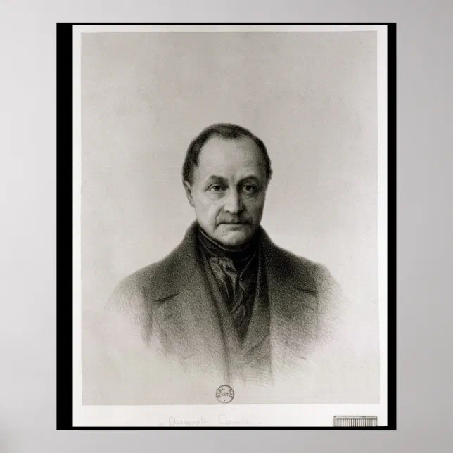 Portrait of Auguste Comte , French philosopher Poster | Zazzle