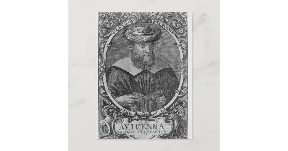 Portrait of Avicenna Reading Postcard | Zazzle