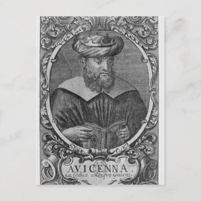Portrait of Avicenna Reading Postcard | Zazzle