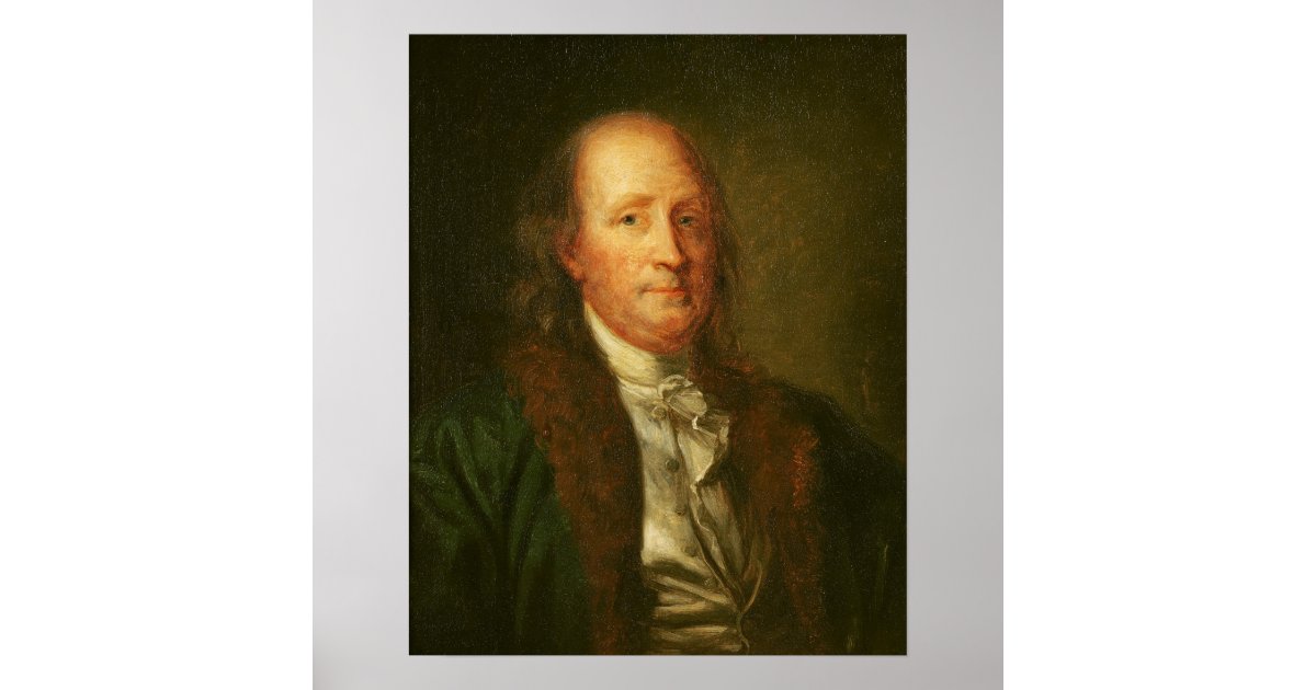 Portrait of Benjamin Franklin Poster | Zazzle