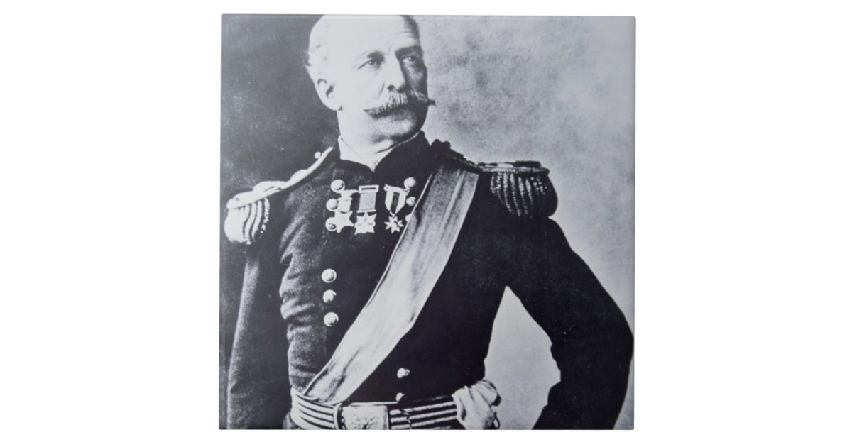 Portrait of Brigadier-General Nelson A. Miles (183 Ceramic Tile | Zazzle