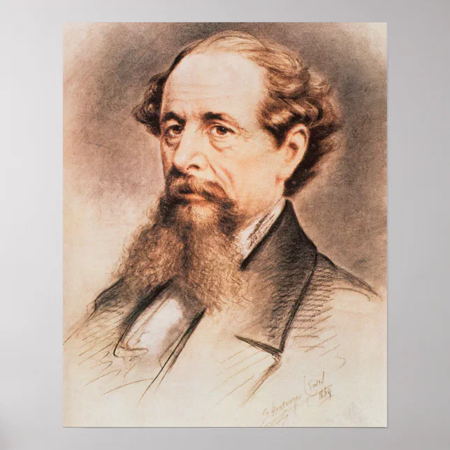 Portrait of Charles Dickens, 1869 Poster | Zazzle