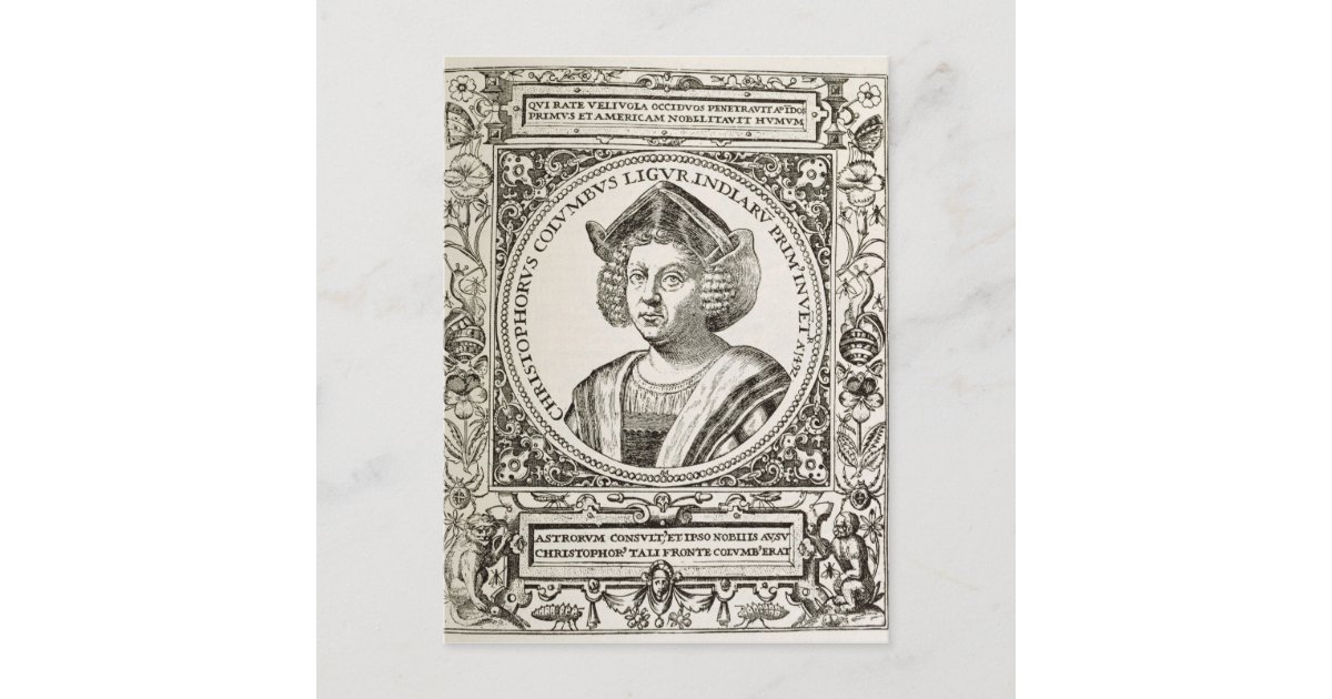 Portrait of Christopher Columbus Postcard | Zazzle