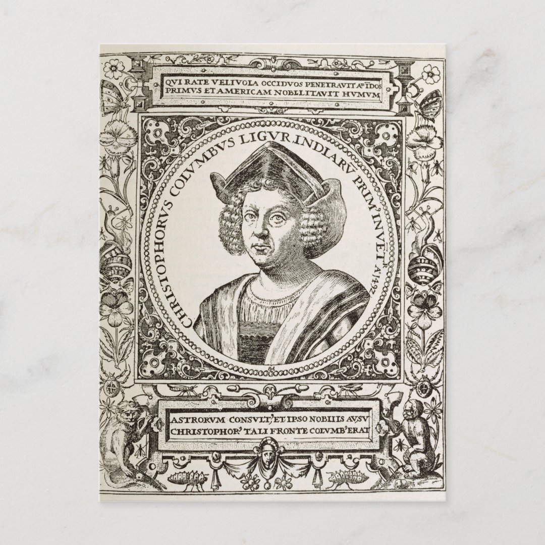 Portrait of Christopher Columbus Postcard | Zazzle