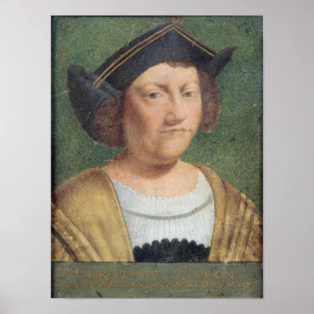 Portrait of Christopher Columbus Poster | Zazzle