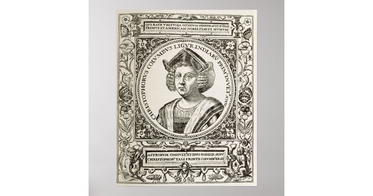 Portrait of Christopher Columbus Poster | Zazzle