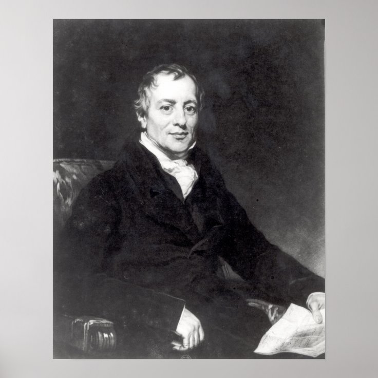 Portrait of David Ricardo Poster | Zazzle