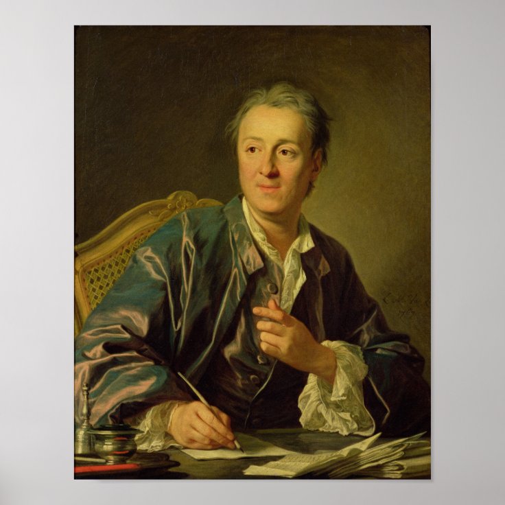 Portrait of Denis Diderot 1767 Poster | Zazzle