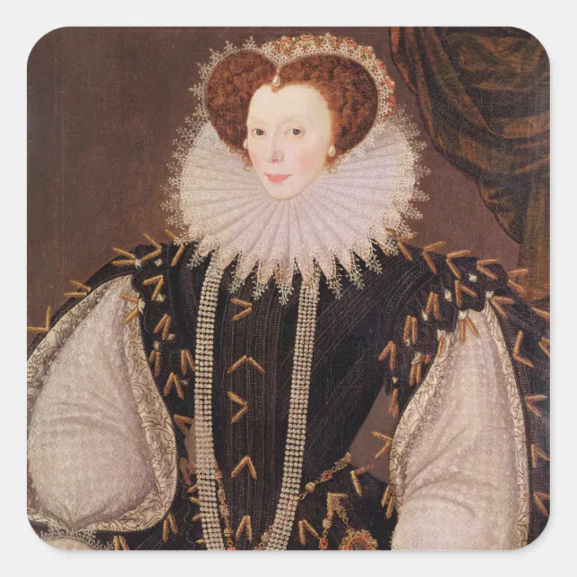 Portrait of Elizabeth Sydenham Square Sticker | Zazzle