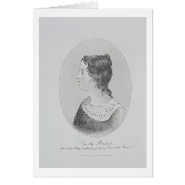 Portrait of Emily Bronte (1818-48) engraved by Wal | Zazzle