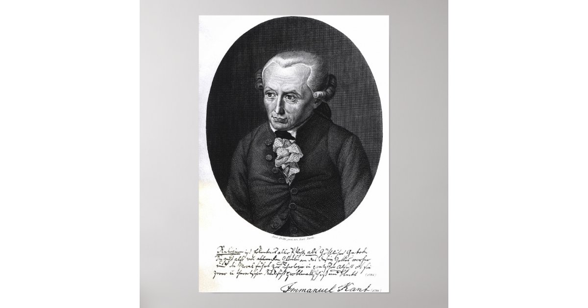 Portrait of Emmanuel Kant Poster | Zazzle