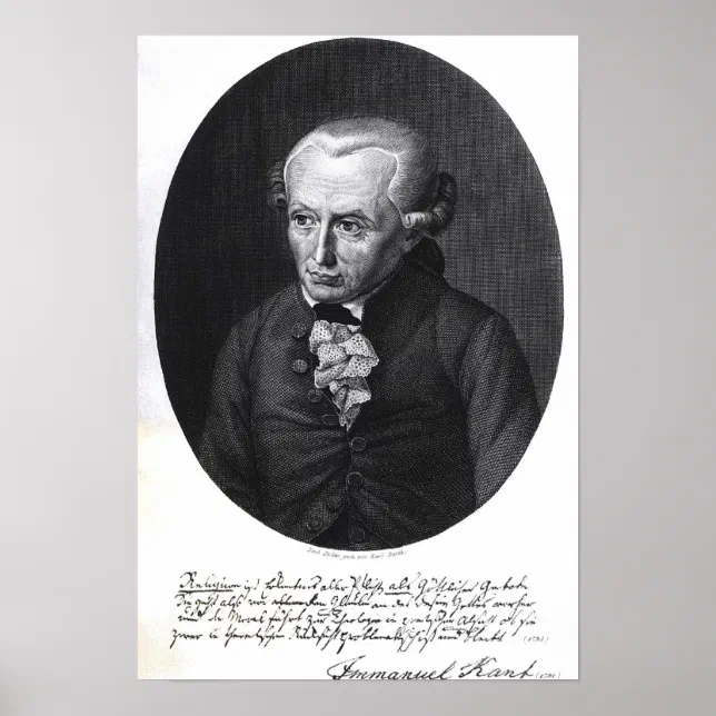 Portrait of Emmanuel Kant Poster | Zazzle