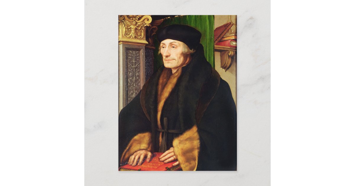 Portrait of Erasmus, 1523 Postcard | Zazzle