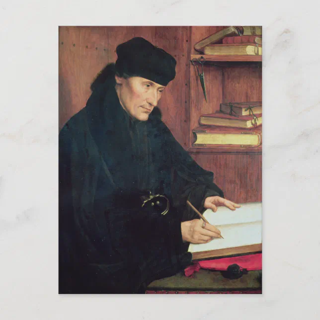 Portrait of Erasmus of Rotterdam Postcard | Zazzle
