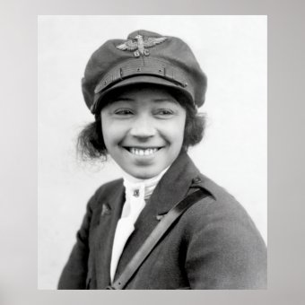 PORTRAIT of FLIGHT LEGEND BESSIE COLEMAN c. 1923 Poster | Zazzle