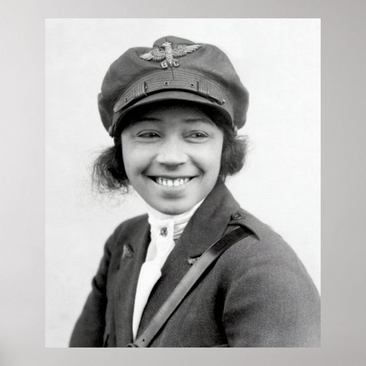 PORTRAIT of FLIGHT LEGEND BESSIE COLEMAN c. 1923 Poster | Zazzle