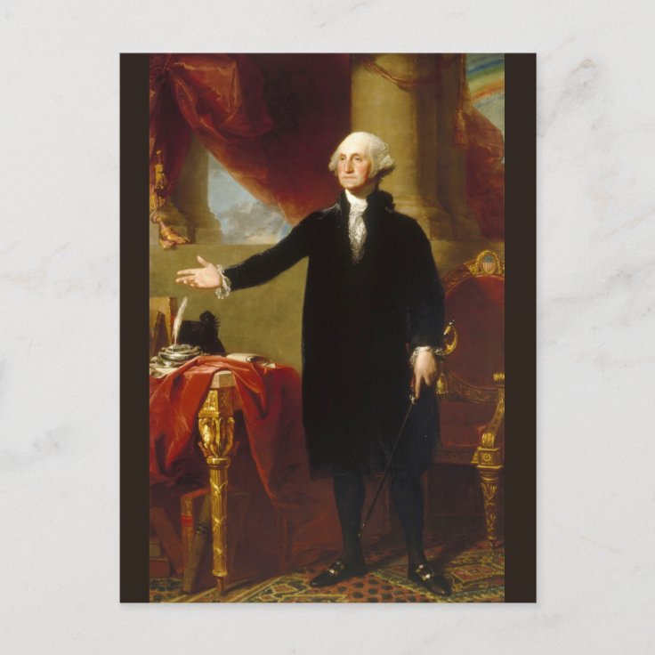 Portrait of Founding Father George Washington USA Postcard | Zazzle