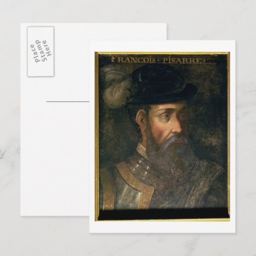 Portrait of Francisco Pizarro (c.1478-1541) Spanis Postcard | Zazzle